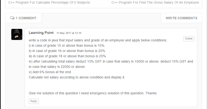 Employee Salary Program in Java [Calculate Employee Bonus]