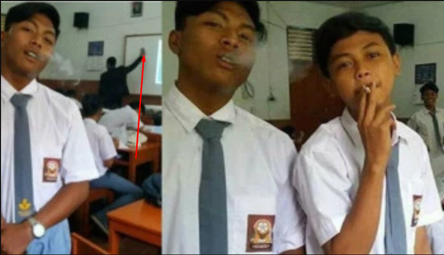 KIDS ZAMAN NOW !! Beredar Foto-Foto Siswa SMA Merokok di Dalam Kelas ...