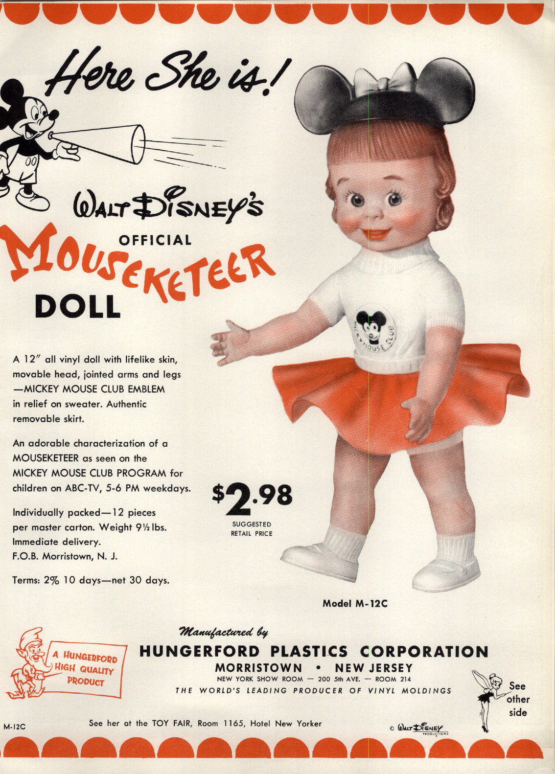 Filmic Light - Snow White Archive: 1956 Hungerford Doll Ad