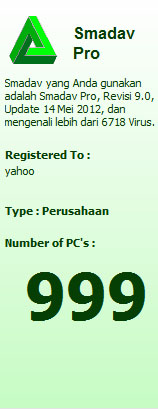 Nama dan Key Untuk Registrasi Smadav Pro Rev.9.0 Terbaru ~ Juan'st blog