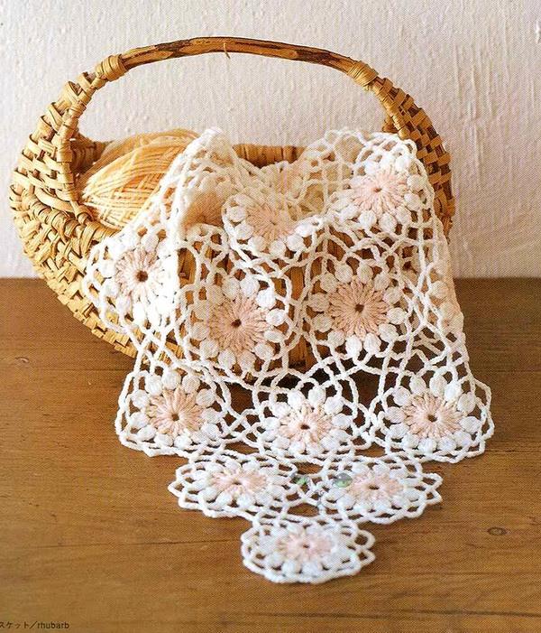 Crochet Pattern of Very Nice Circle / Flower Motif Throw