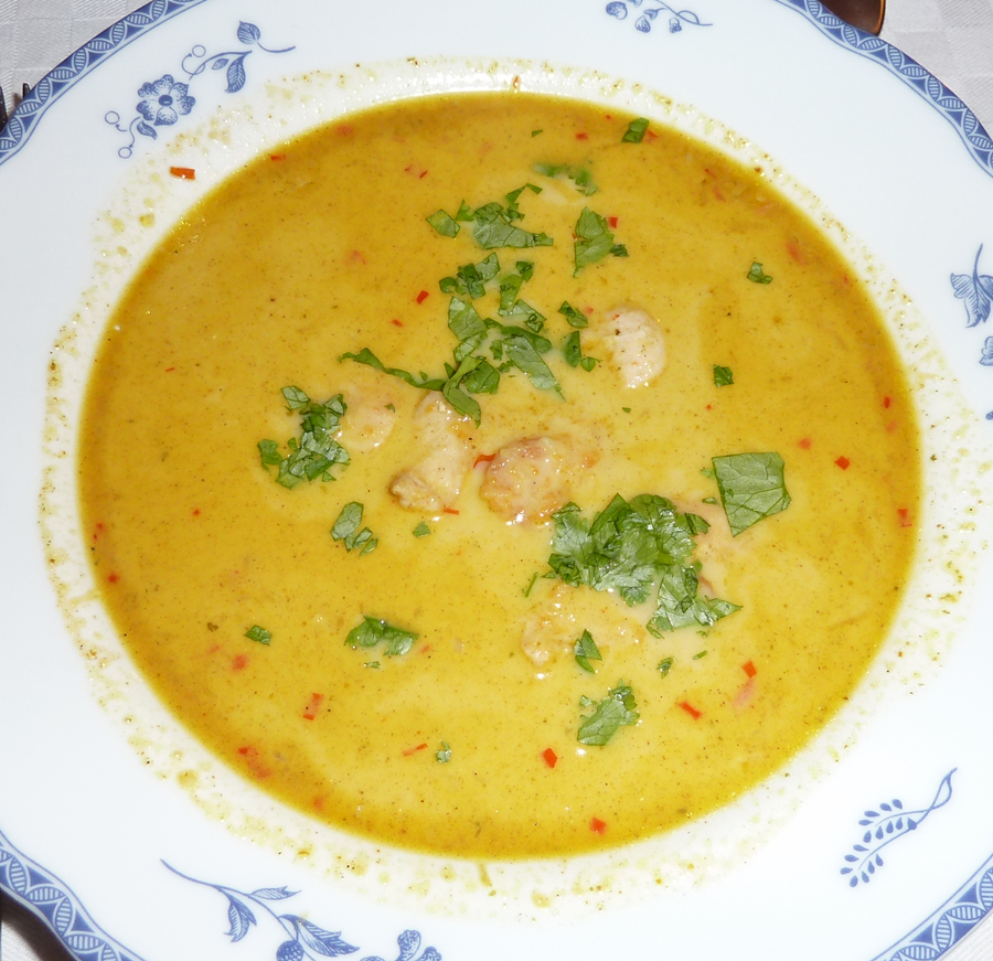 Kyllingsuppe med indisk touch