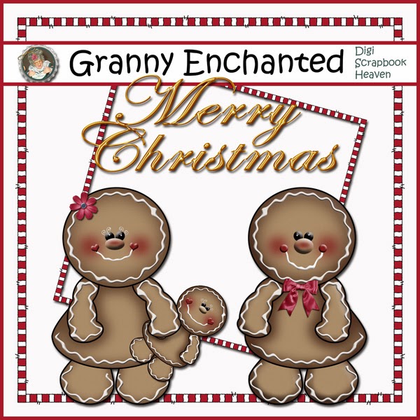 GRANNY ENCHANTED'S BLOG: Free GingerBread Men Digital Scrapbook Elements