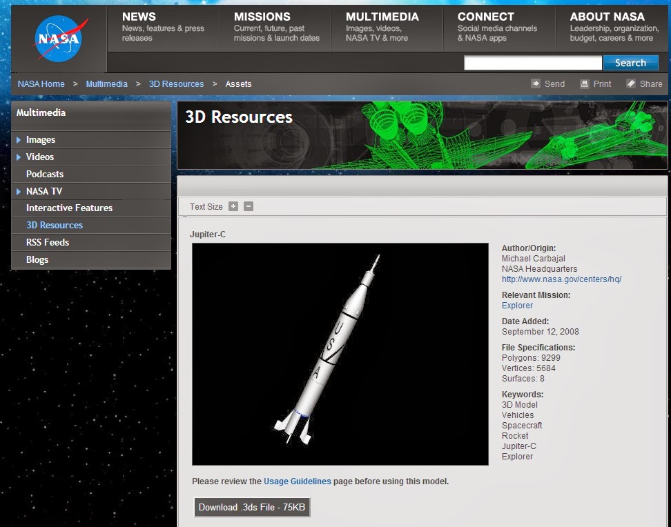 Nasa 3d Resources