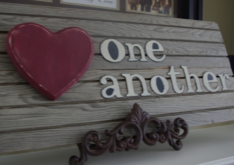 Creative "Try"als: Love One Another - Valentine's Day Sign