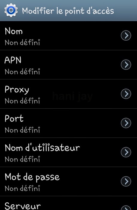 Configuration 3G INWI pour ANDROID