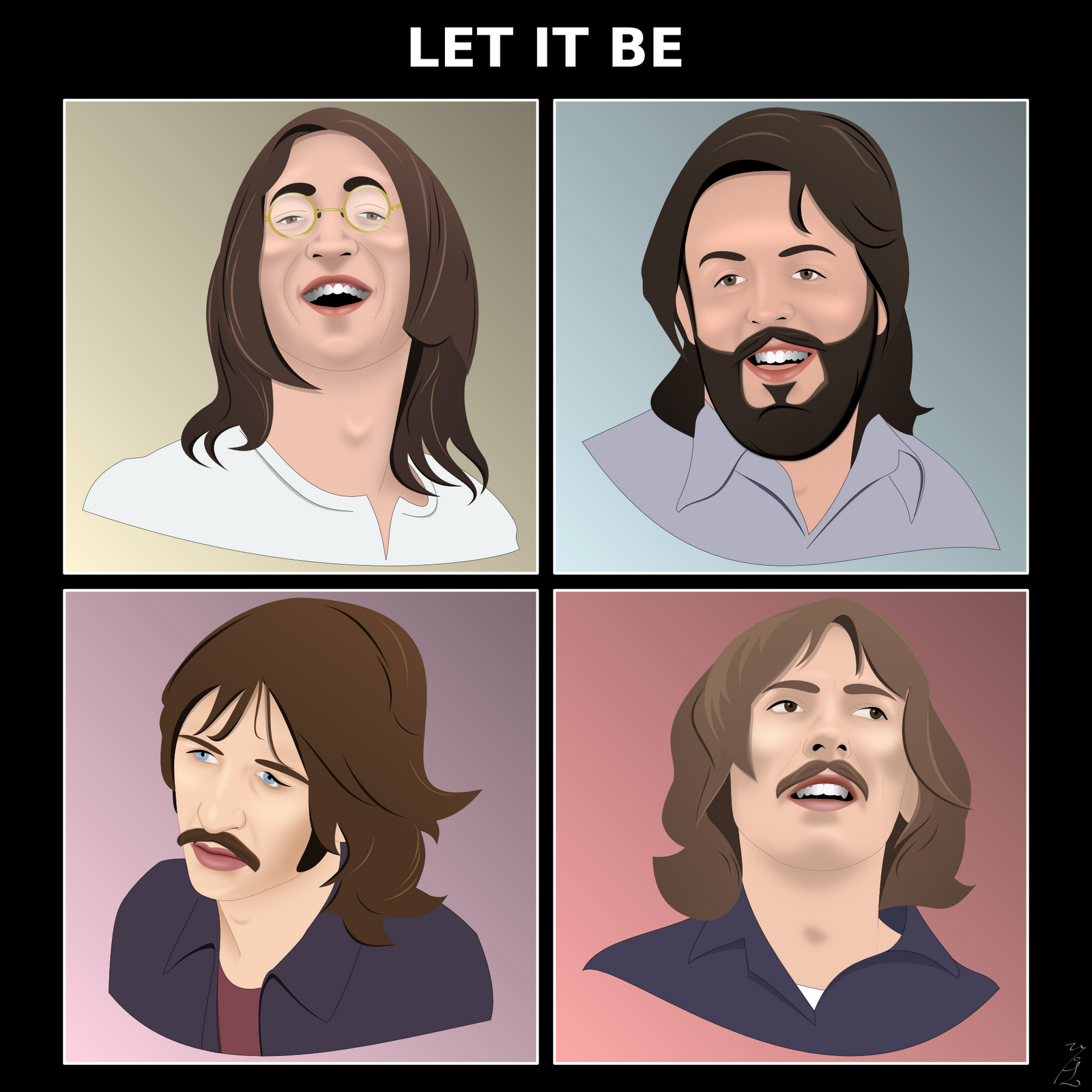 Cartoon Pictures of The Beatles