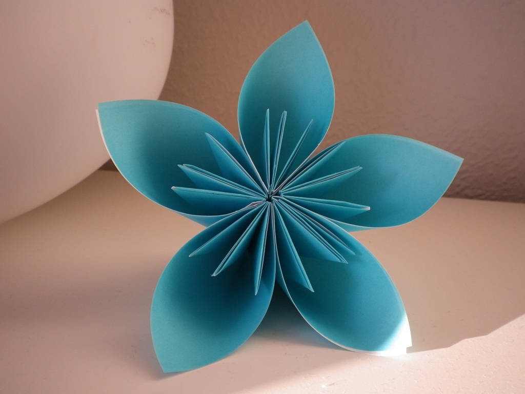 Kabana, flores de origami : x4duros.com