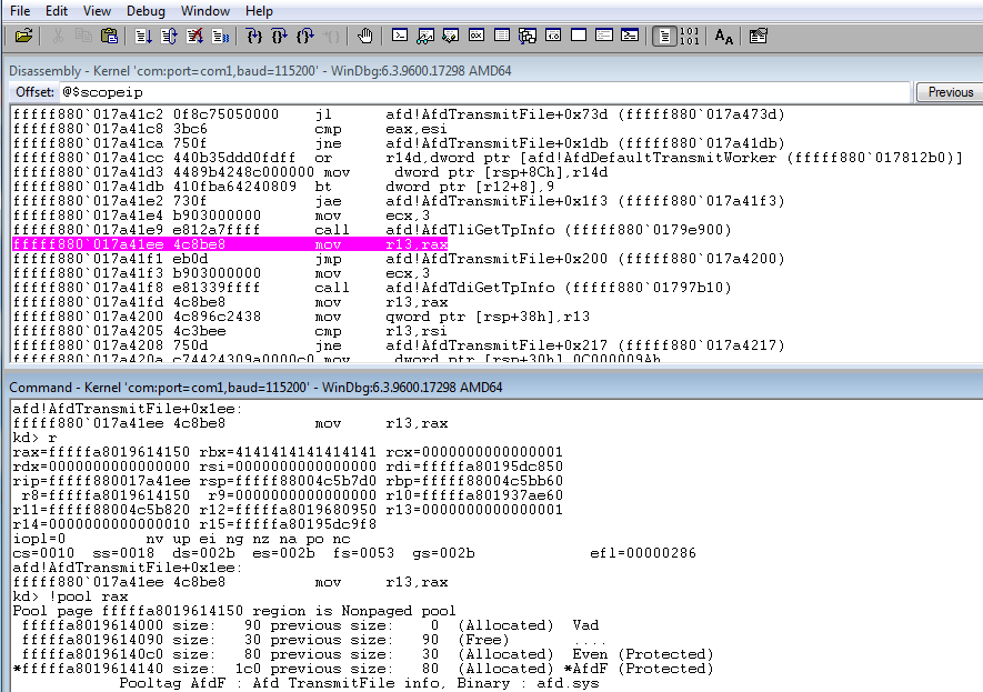 Windows afd buffer defaultreceivewindow - rvver