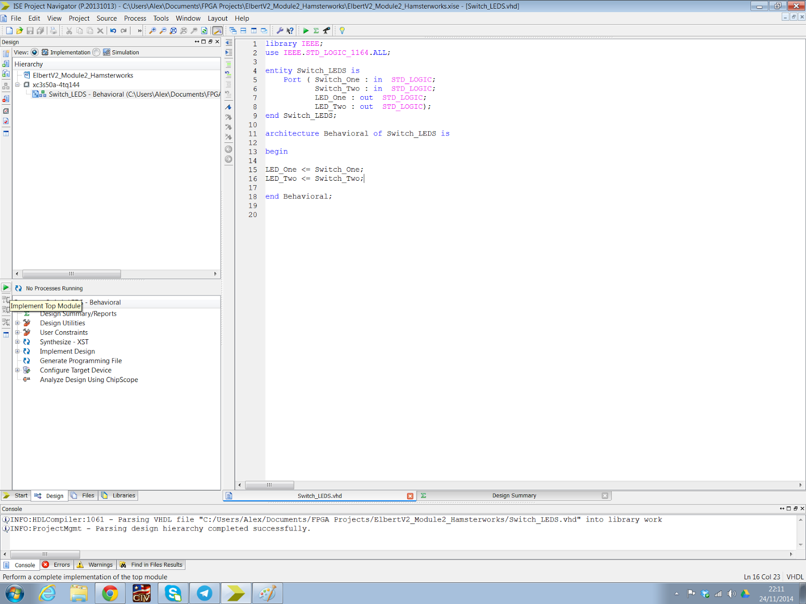 The Answer is 42!!: Elbert V2 VHDL Tutorial
