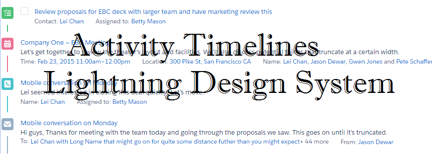 Activity Timelines in Salesforce Lightning Design System - World Of ...