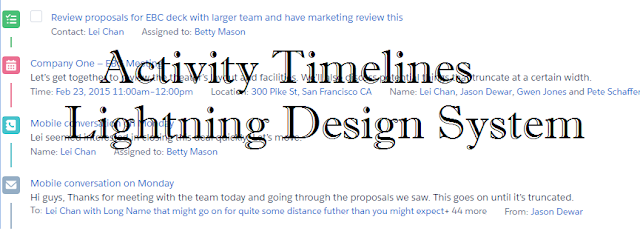 Activity Timelines in Salesforce Lightning Design System - World Of ...
