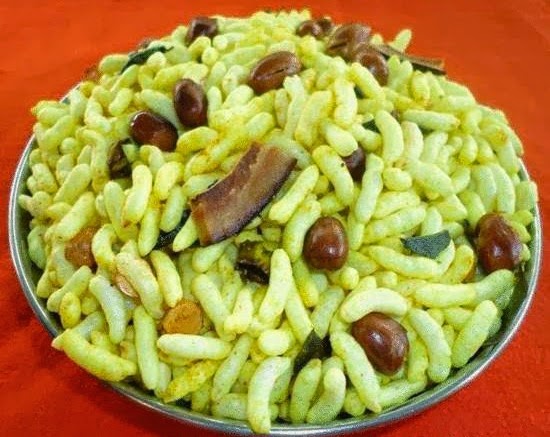 Vidya's Recipes: Murmura chiwda recipe - Mandakki oggarane recipe ...