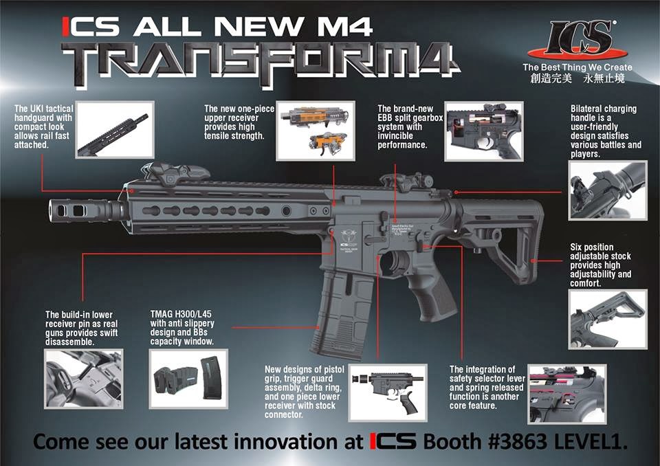 Airsoftstore: NUEVA RÉPLICA ICS M4 TRANSFORM4