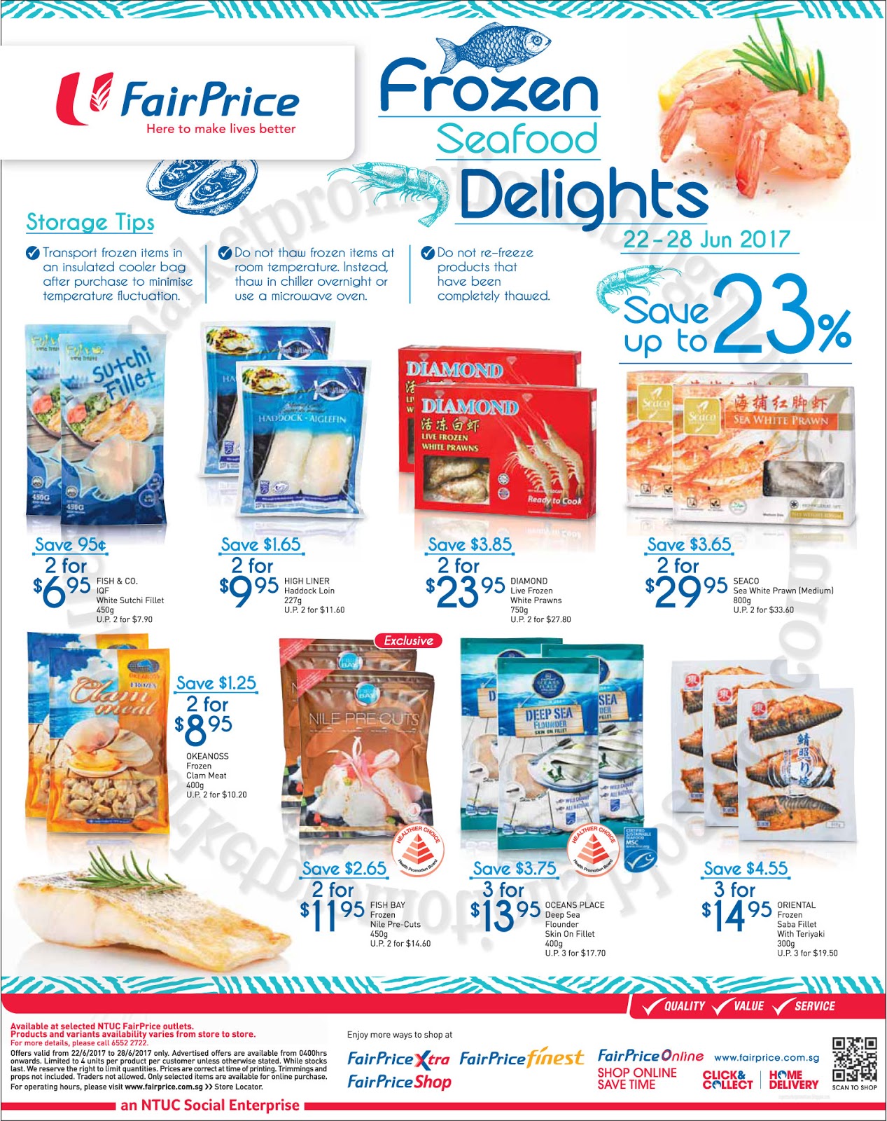 NTUC FairPrice Frozen Seafood Delights 22 - 28 June 2017 ~ Supermarket ...
