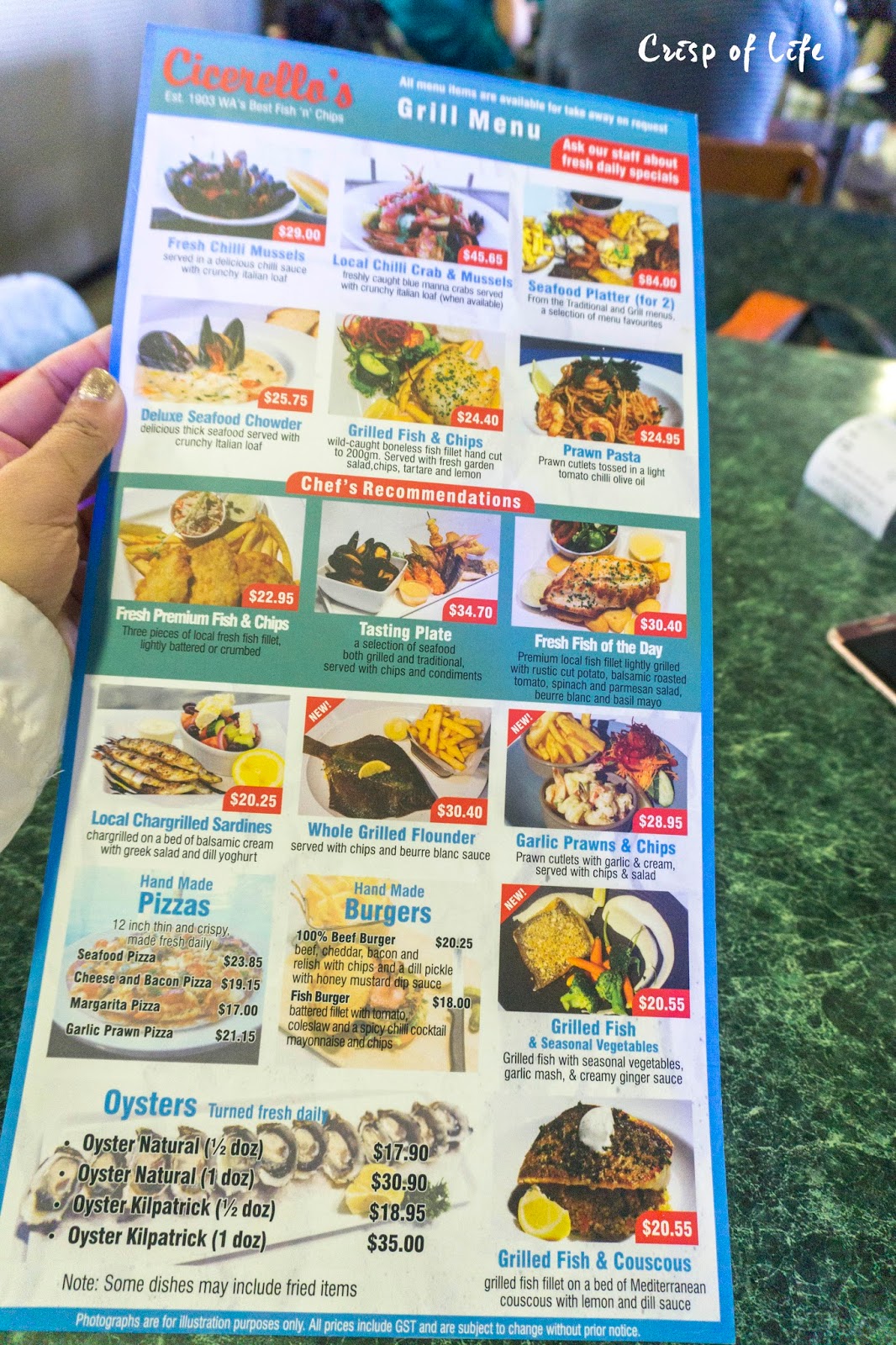 Cicerello's @ Fremantle, Australia - Crisp of Life - Penang Food ...