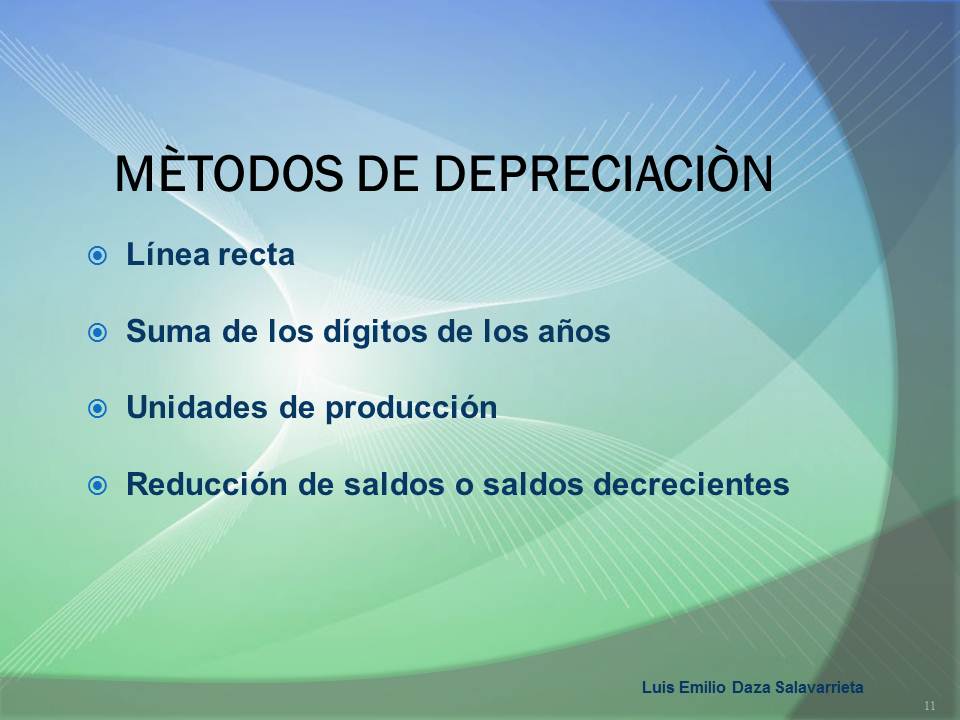 Contabilidad de activos: Métodos de depreciación