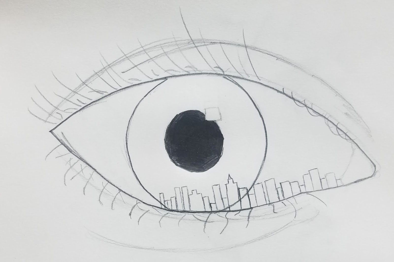 Jerdee's Art Classes: Drawing A | Eyes (Cityscape, Positive and ...