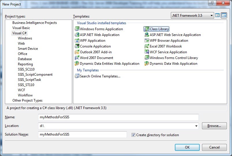 Microsoft SQL Server Integration Services: Referencing a custom ...