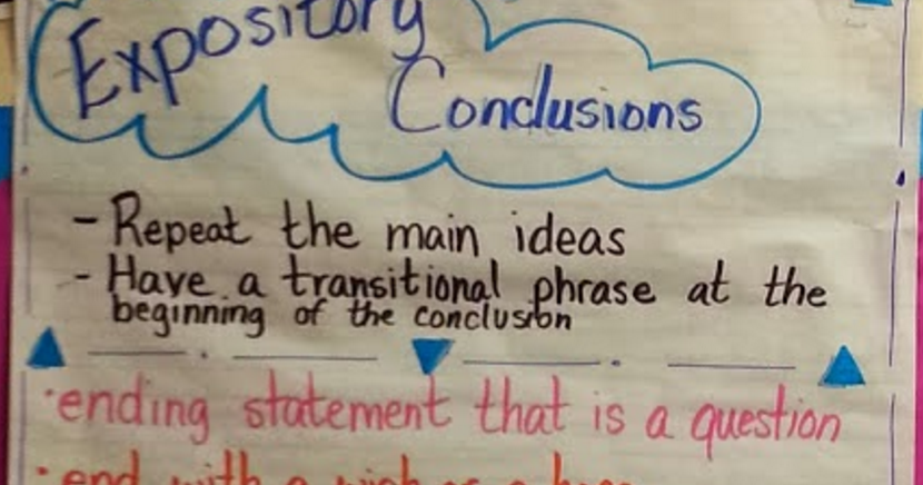ELA Anchor Charts: Expository Conclusions