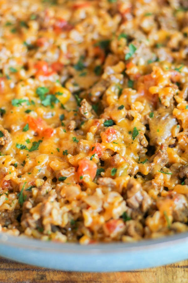 One Pan Taco Rice Skillet #SundaySupper