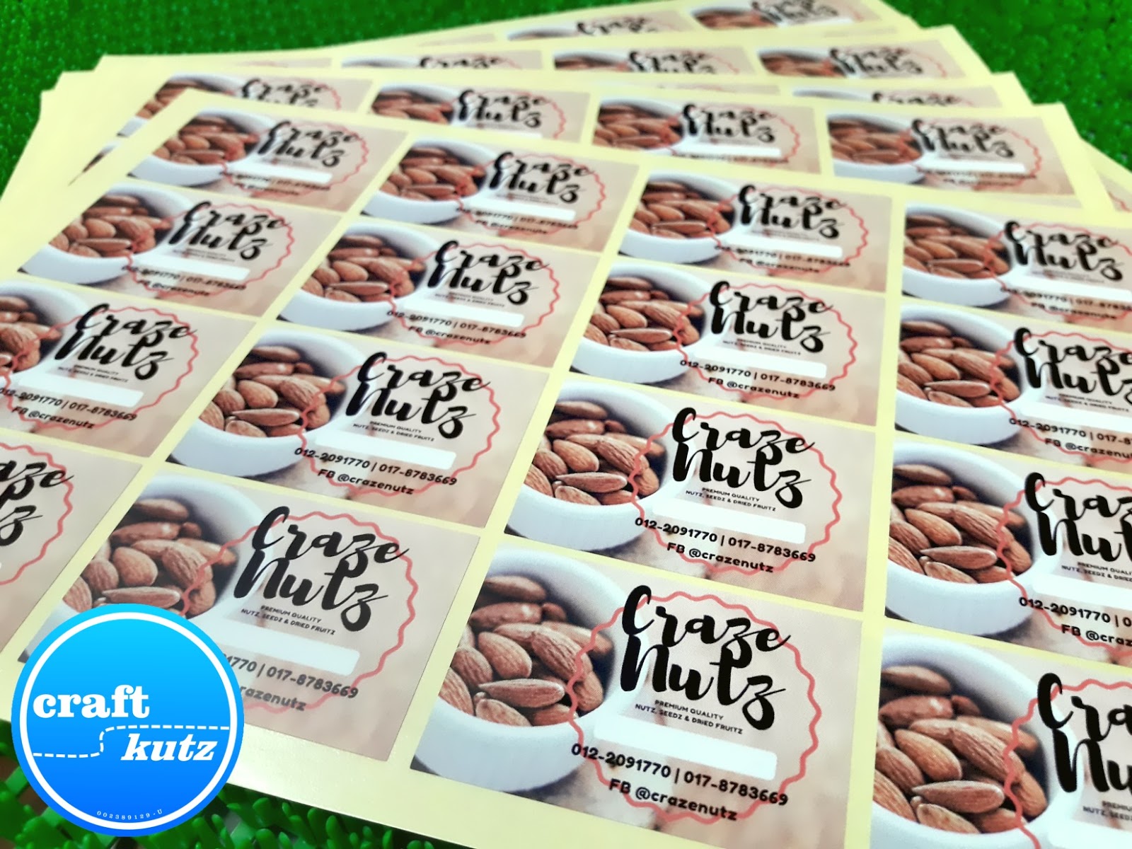 Product Label/Sticker for Craze Nutz. ~ Craft Kutz