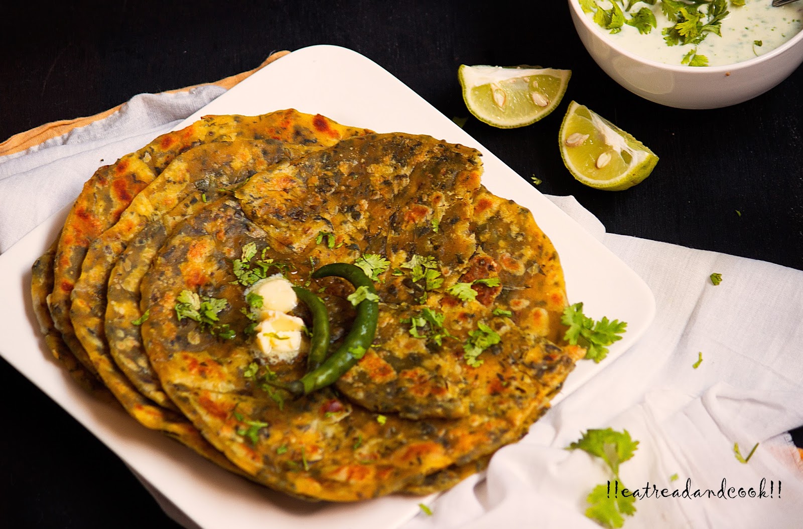 Kasuri Methi Paratha ~ Dry Fenugreek Leaves Paratha