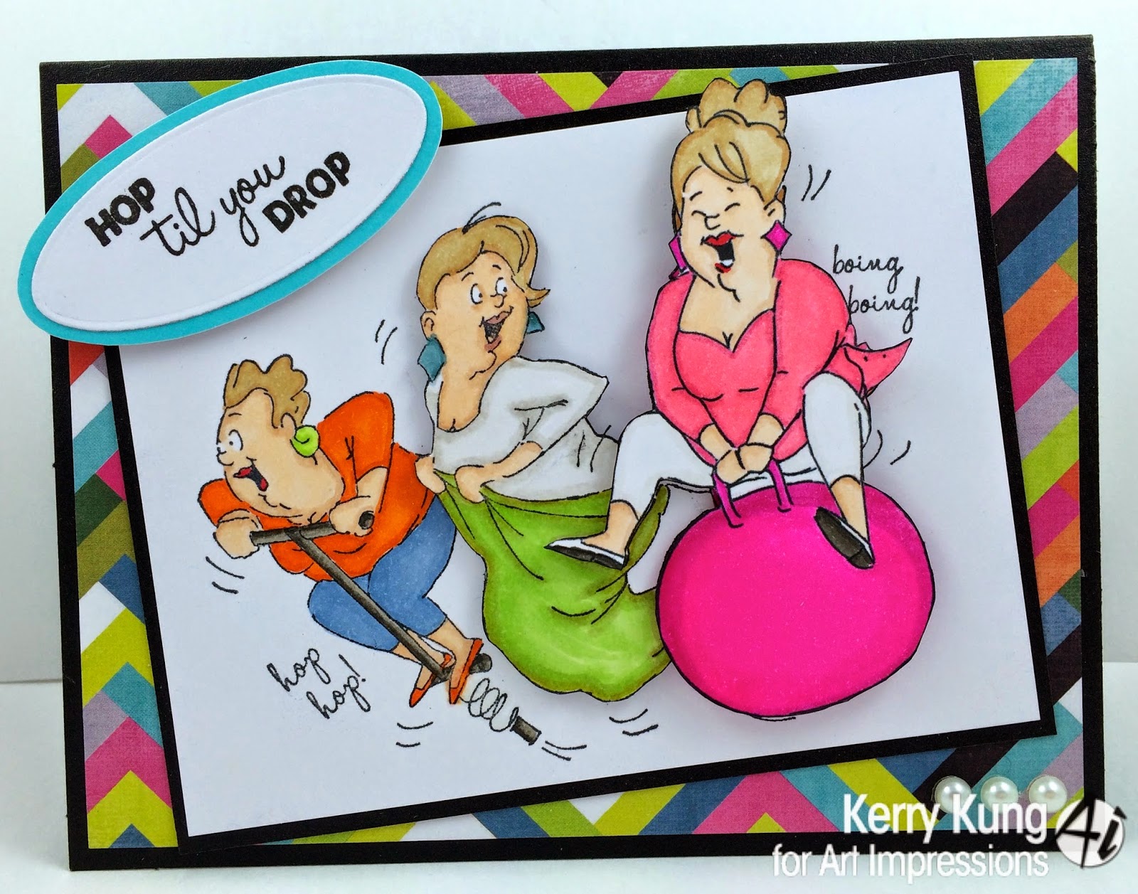 Art Impressions Blog: Hop Hop fun card by Kerry