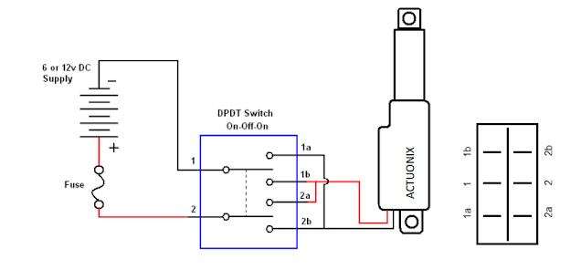 How To Connect A Linear Actuator To A DPDT Switch | Actuonix