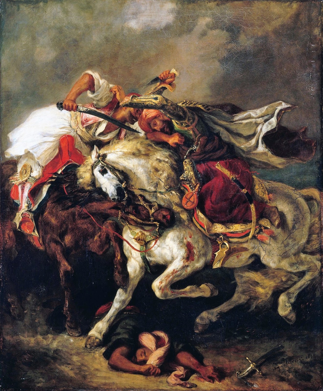Fieggentrio: Eugene Delacroix: Het gevecht tussen de Giaour en de Pasha.