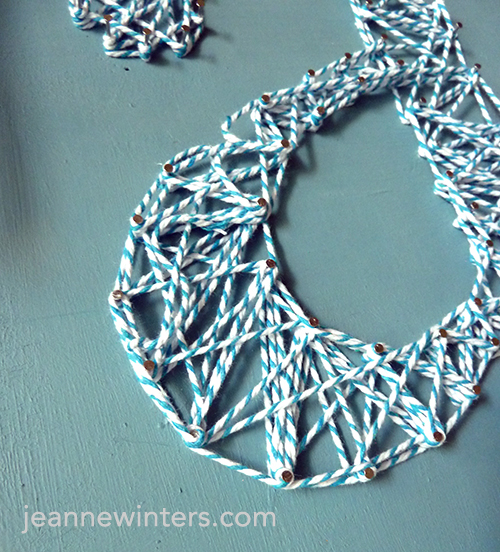 Inspiring Ideas with artist Jeanne Winters: Letter Nail Head Art Project