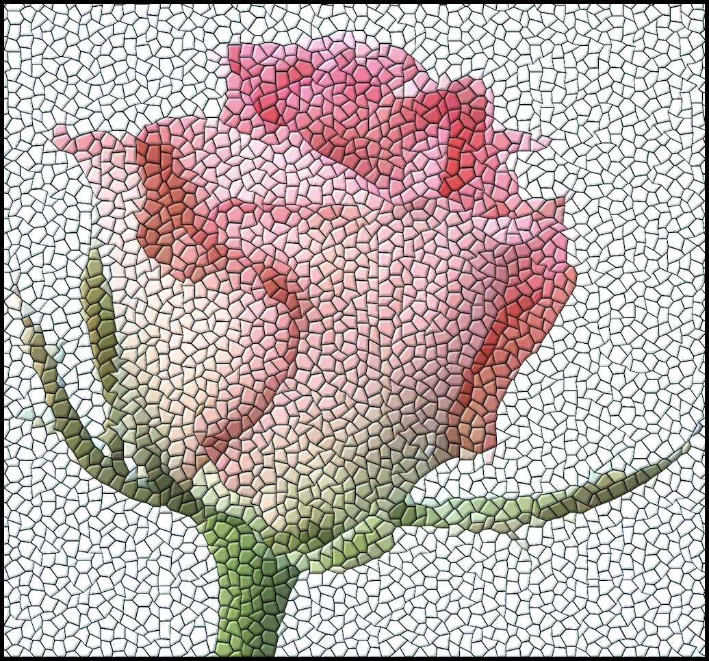 All This Is That: Rose In Mosaic Tiles