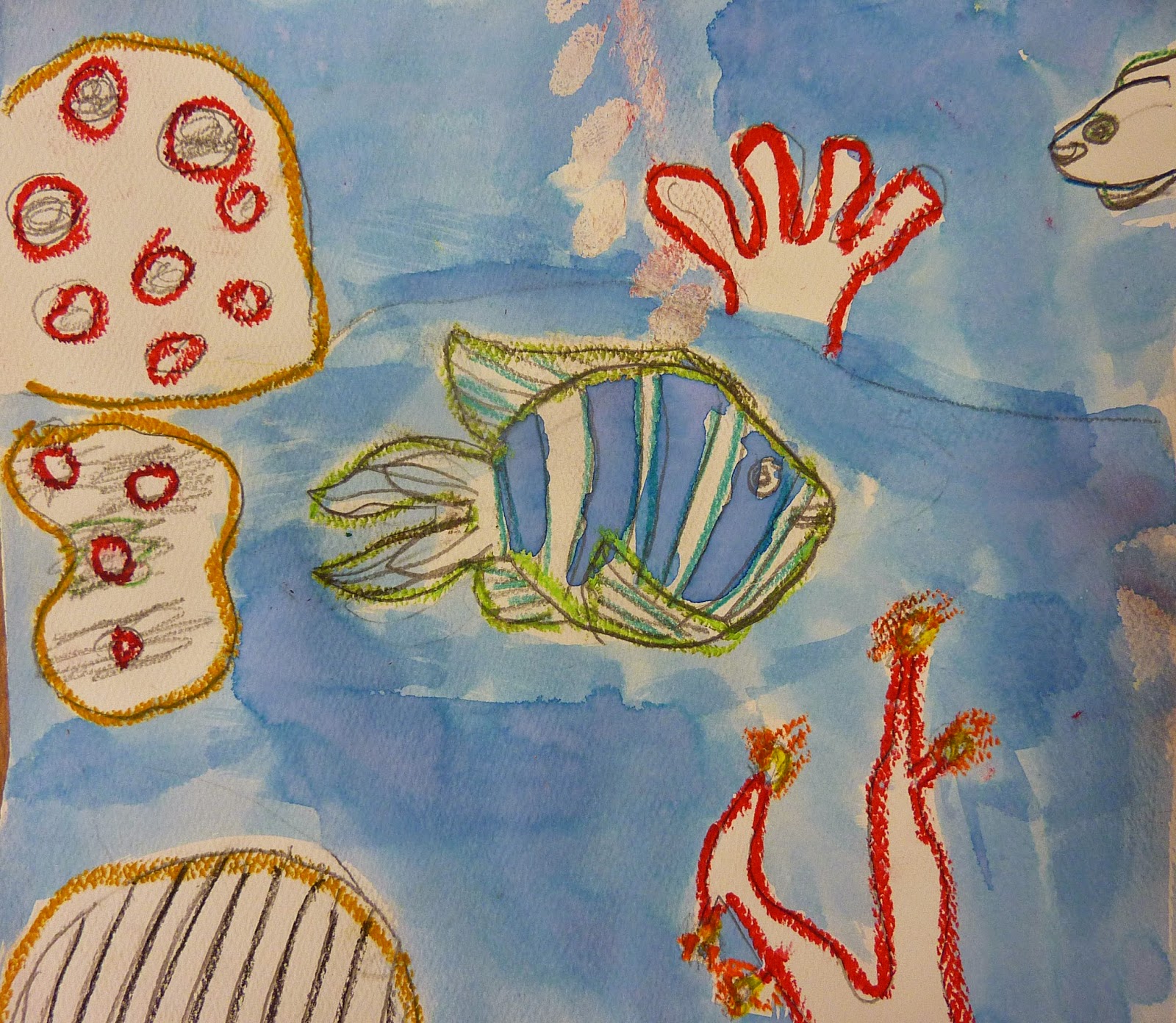 P. C. K. Art Room : Fourth Grade Underwater Scenes
