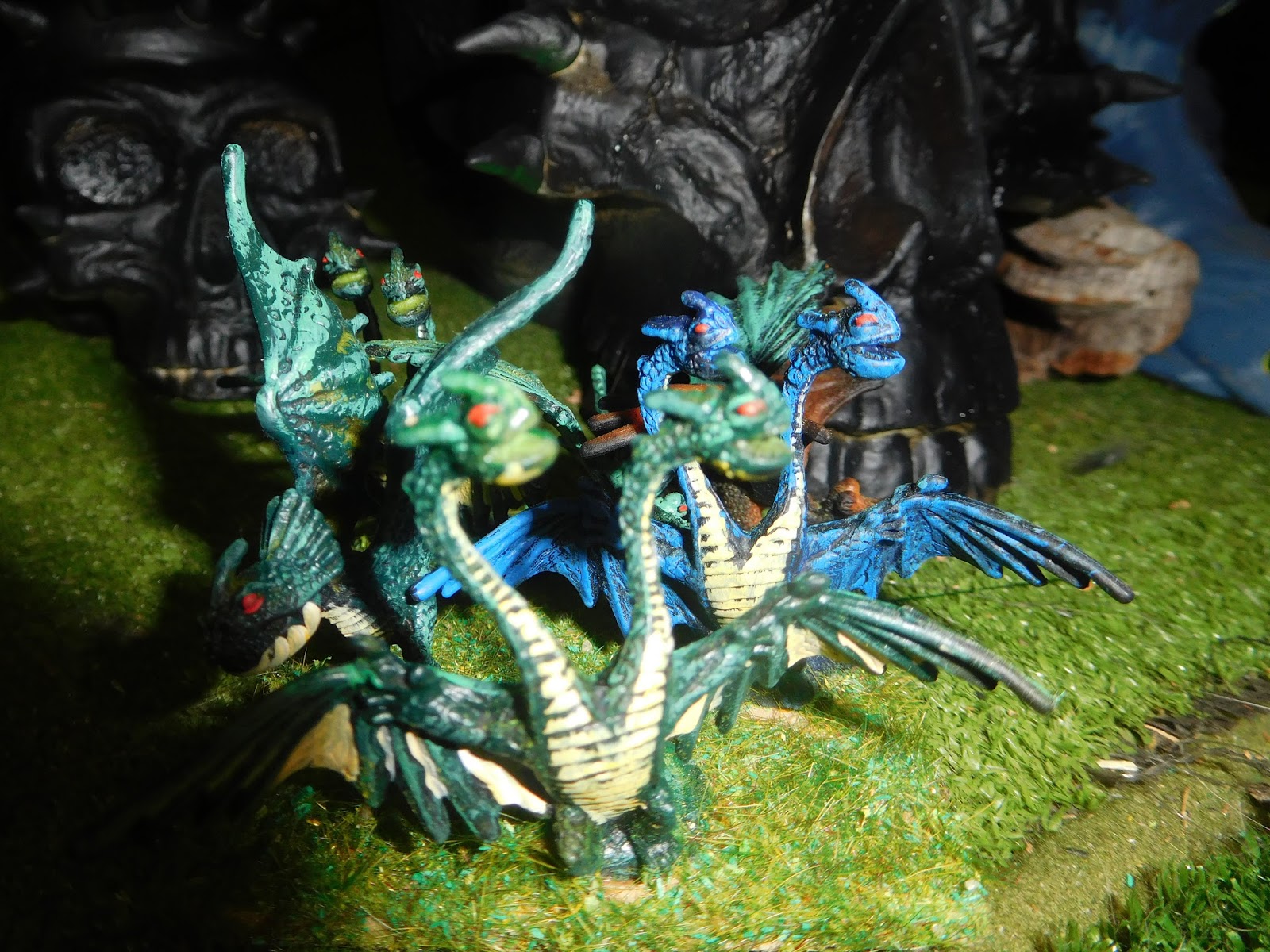 Baby Dragon Swarm And Skull Terrain In Progress