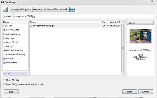 PhotoEffect: How To Create Weave Effect In GIMP
