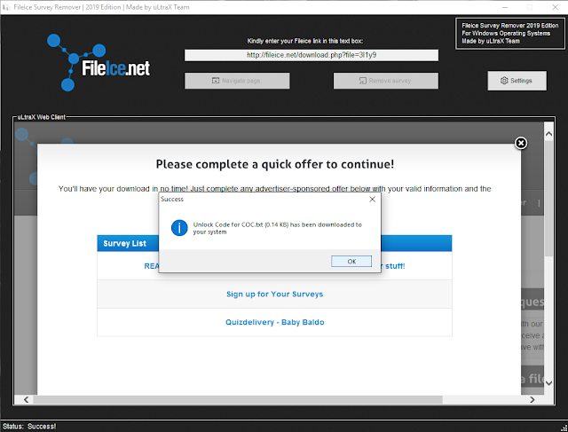 Fileice Survey Remover 2019 Edition - uLtraX Team