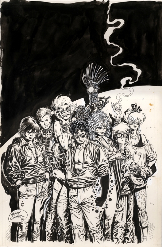 Marvel Comics of the 1980s: 1986 - Fallen Angels pinup by Kerry Gammill