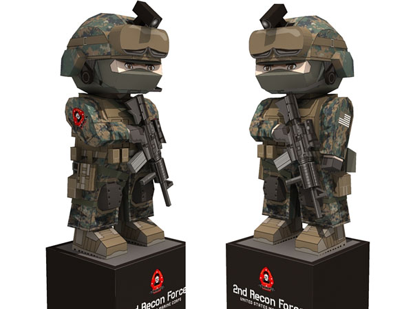 USMC 2nd Recon Force Papercraft | Papercraft Paradise | PaperCrafts ...