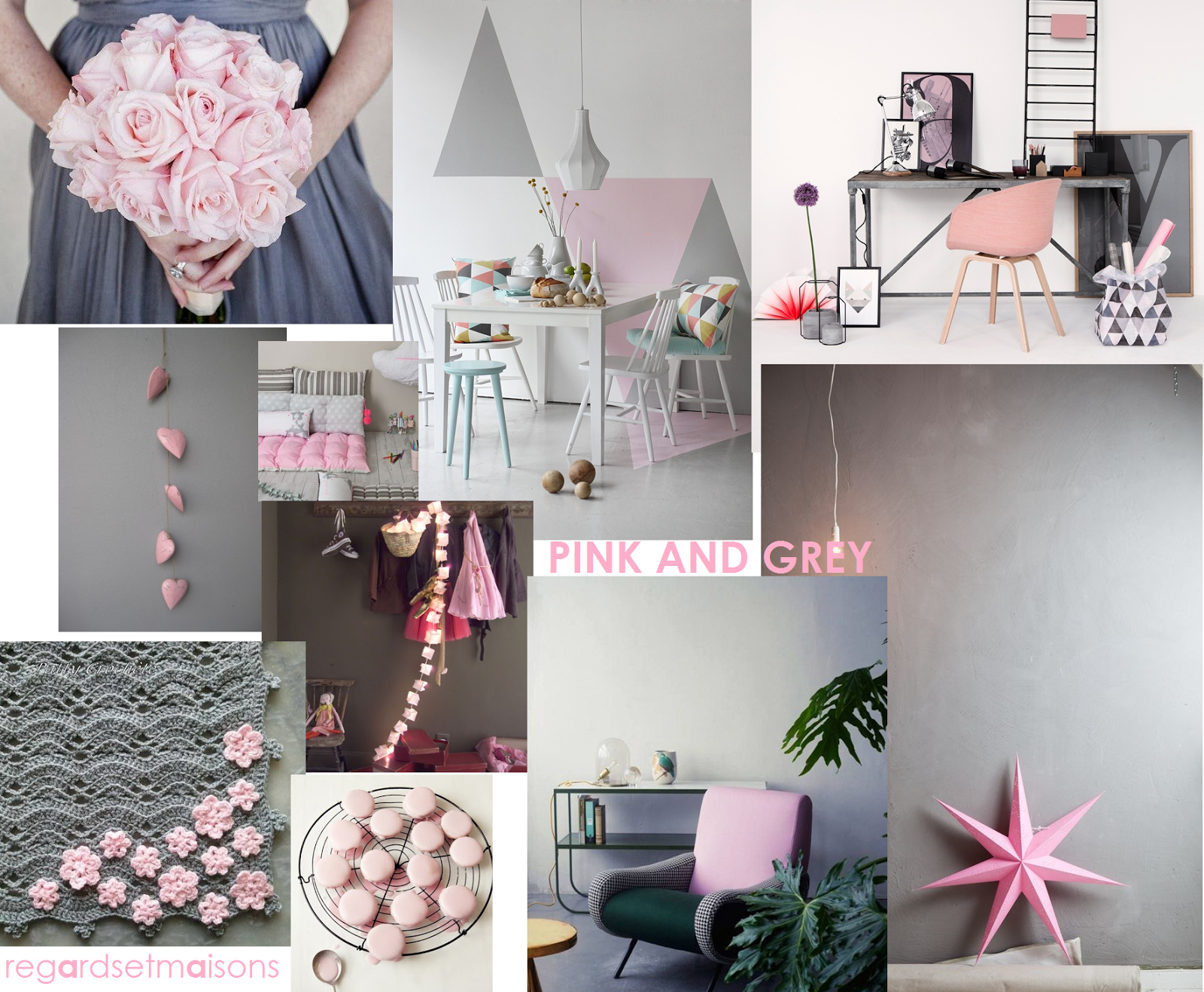 regardsetmaisons: Inspiration Rose et Gris
