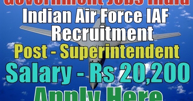 IAF Recruitment 2017 for 95 Store Keeper Posts Apply Online ...