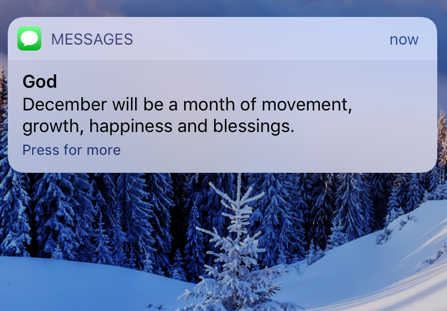 Messages for December ~ Spiritual Inspiration