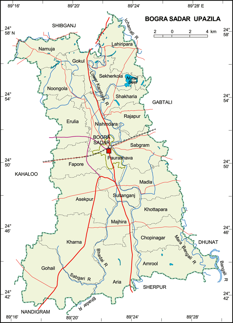 Bogra Bangladesh Map