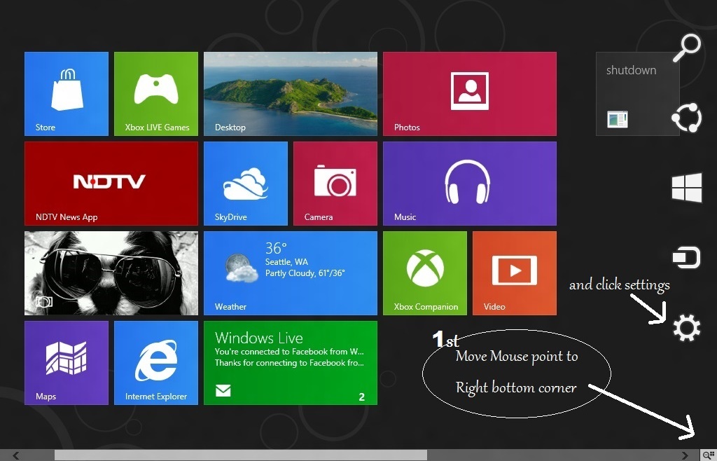 How to Shutdown or Restart Windows 8 ~ ServerComputing
