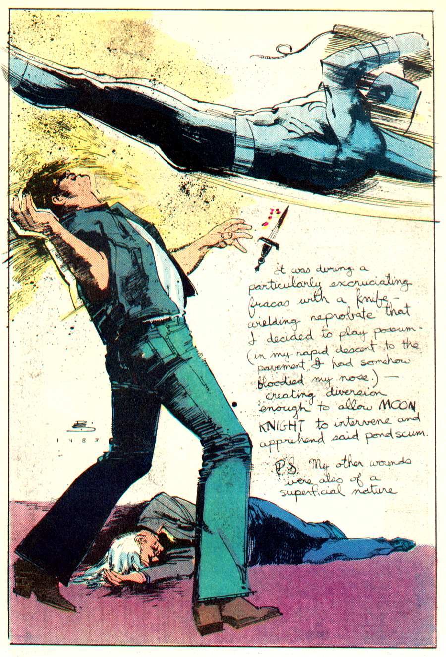 Marvel Comics of the 1980s: 1984 - Sienkiewicz's Moon Knight portfolio