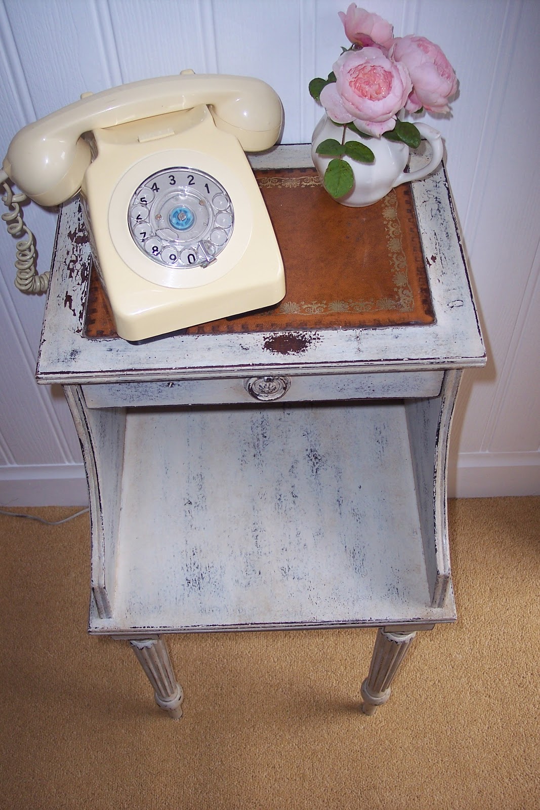 Paint and Style: Bedside/Telephone table in milk paint