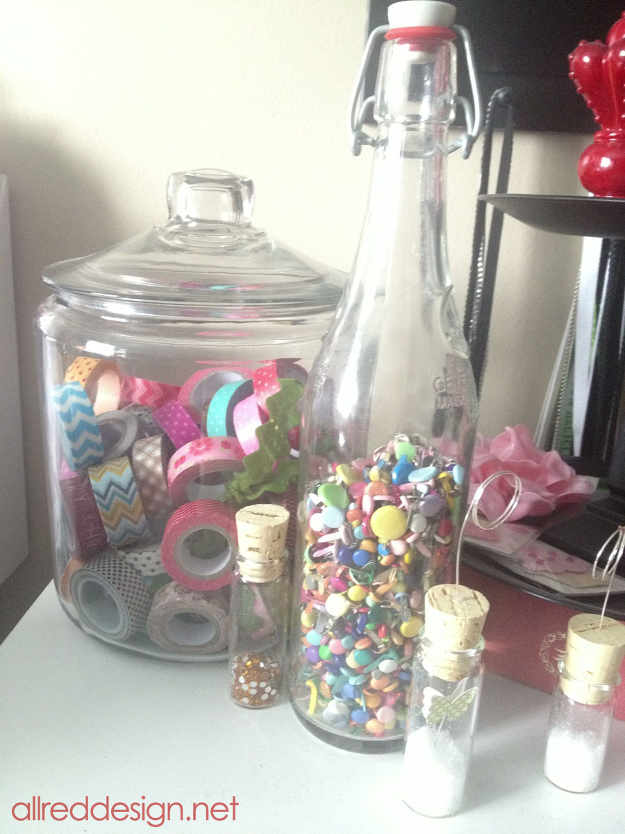 Allred Design Blog: Craft Storage Ideas Using Jars + Winner Announced