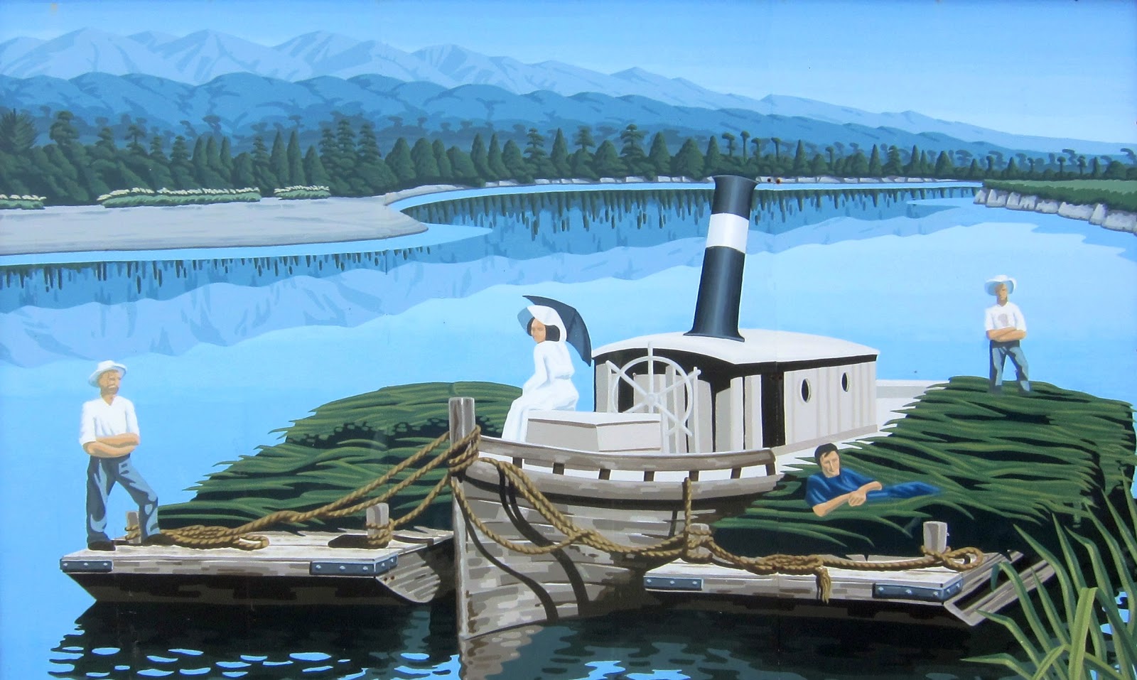 Transpress Nz Old Manawatu River Scene