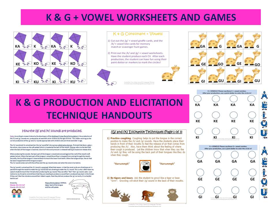 Twin Speech, Language & Literacy LLC: 90 Pages of Cool "C" & "K ...