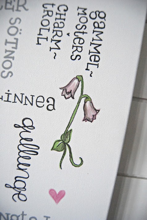 Ljusa rum i dalarna: Huller-om-buller-tavla till Signe