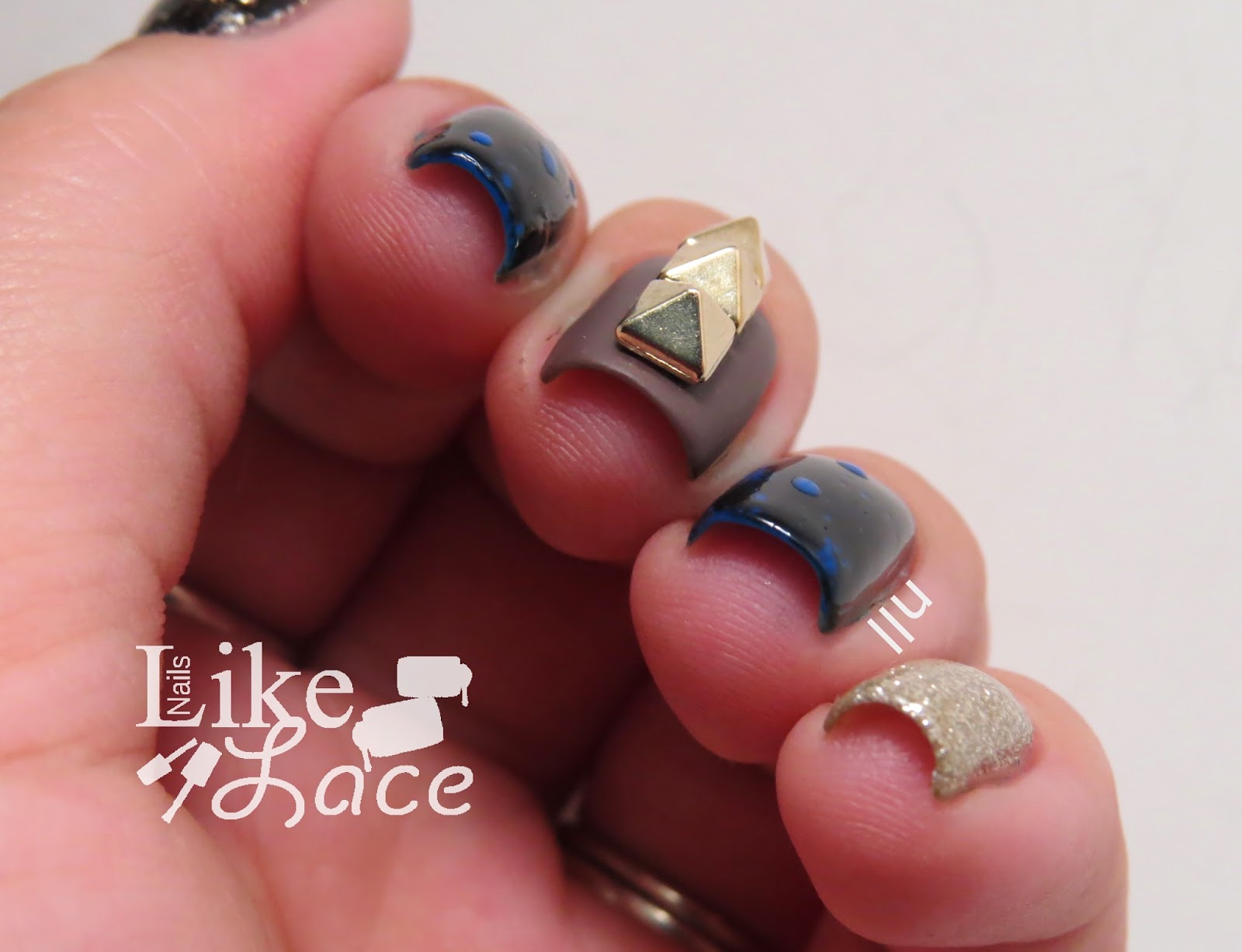 NailsLikeLace: Born Pretty Store Review - Gold Pyramid Studs ...